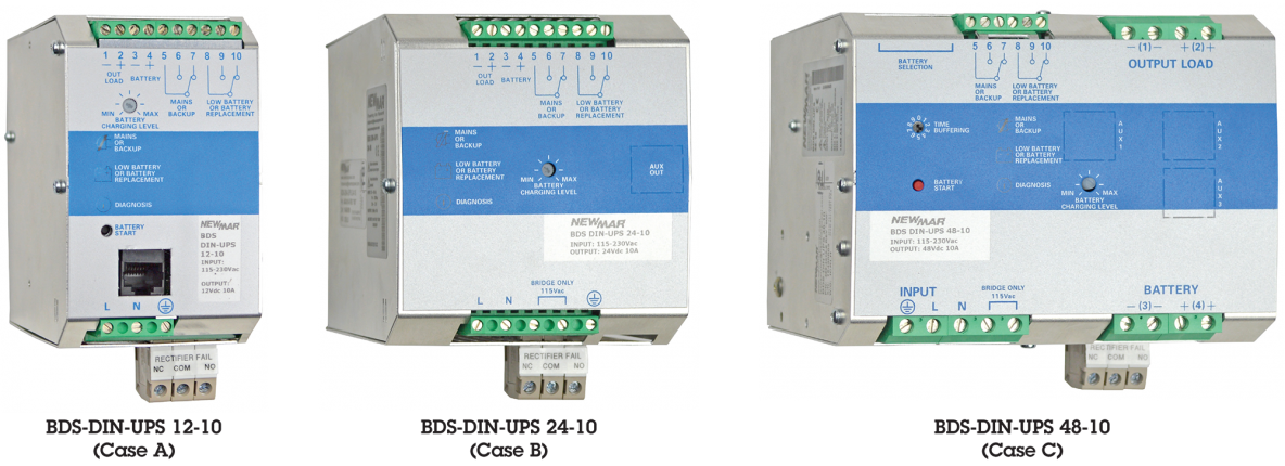 Newmar DIN Rail DC UPS and Battery Detection System for NFPA 1221 ...