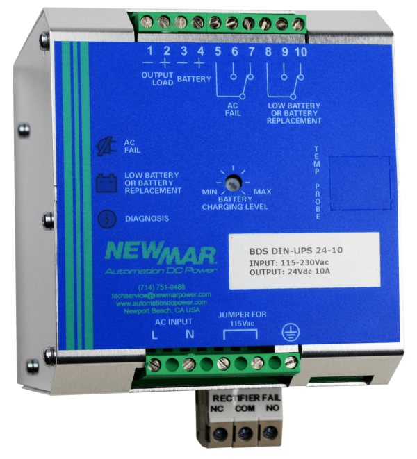 DIN Rail Mount DC Power | DC UPS | Battery Detection for NFPA ...